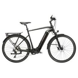 E-Bike KROSS "E-Trekkingrad Trans Hybrid 6.0 28 Zoll schwarz - Shimano Mittelmotor" Gr. 43, schwarz, schwarz, Elektrofahrr&auml;der, Herren, 43cm, 28 Zoll (71,12cm), SHIMANO 36 V/250 W DU-E6110, Mittelmotor
