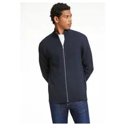 Strickjacke LINDBERGH "Cardigan Relaxed Fit", Herren, Gr. S, navy, Obermaterial: 80% Baumwolle, 20% Polyester, unifarben, Strickjacken Strickjacke