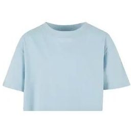 T-Shirt Urban Classics "Urban Classics Damen Girls Short Kimono Tee", M&auml;dchen, Gr. 110/116, oceanblau, 100% Baumwolle, unifarben, loose fit, Rundhals, Shirts T-Shirt