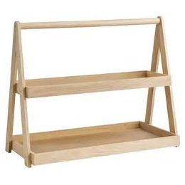 Etagere APS "2-stufig -VALO-", eichenholz, B:26,5cm H:44,5cm L:55,5cm, Massivholz, Servierplatten, Etagere, ge&ouml;lte, 2-stufige eichenholz Etag&egrave;re im GN Ma&szlig;
