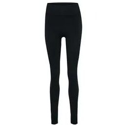 Trainingstights Hummel "HMLHIIT SEAMLESS HIGH WAIST TIGHTS", Damen, Gr. M (38), N-Gr, schwarz, Obermaterial: 72% Polyester, 21% Polyamid, 7% Elasthan, Hosen