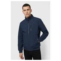 Jack & Jones PlusSize Softshelljacke "JJEPARKER SOFTSHELL COLLAR BOMBER SN PLS", Herren, Gr. 4XL, navy blazer, Web, Obermaterial: 100% Polyester, JACK & JONES PLUSSIZE, Jacken Softshelljacke, mit Stehkragen