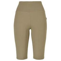 Radlerhose Urban Classics "Urban Classics Damen Ladies Organic Stretch Jersey Cycle Shorts", Damen, Gr. S, US-Gr&ouml;&szlig;en, khaki, 95% Baumwolle, 5% Elasthan, unifarben, slim fit, Hosen Radlerhose