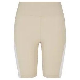 Radlerhose Urban Classics "Urban Classics Damen Ladies Color Block Cycle Shorts", Damen, Gr. XXL, US-Gr&ouml;&szlig;en, softseagrass, wei&szlig;, 80% Polyimid, 20% Elasthan, skinny fit, Hosen Radlerhose