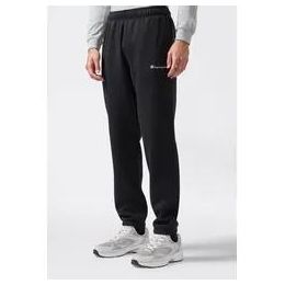 Jogginghose Champion "ICONS Fleece Elastic Cuff Pants", Damen, Gr. S, N-Gr, nbk, Obermaterial: 70% Baumwolle, 30% Polyester, Hosen Jogginghose, mit elastischen B&uuml;ndchen, sportlicher Stil