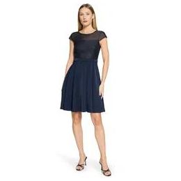Cocktailkleid Vera Mont "Damen kurzarm", Damen, Gr. 30, Normalgr&ouml;&szlig;en, night sky, Obermaterial: 100% Polyester; Futter: 100% Polyester, ausgestellt kurz, U-Boot-Ausschnitt, Kleider