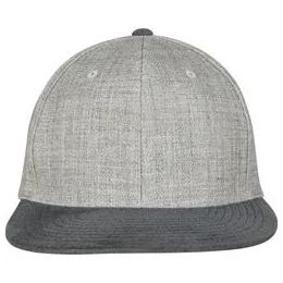 Flex Cap Flexfit "Flexfit Snapback Melange Velour Snapback", Gr. onesize, grau, grau, 68% Polyester, 28% Viskose, 4% Elasthan, unifarben, Caps