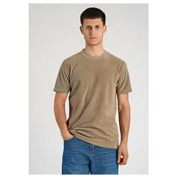 T-Shirt LINDBERGH "T-Shirt Relaxed Fit", Herren, Gr. L, stone 125, Obermaterial: 80% Baumwolle, 20% Polyester, unifarben, l&auml;ssig geschnitten, Rundhals, Shirts T-Shirt