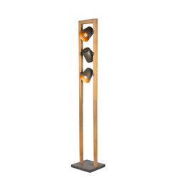 Trio Stehleuchte Bell in Grau/Goldfarben max.25 Watt