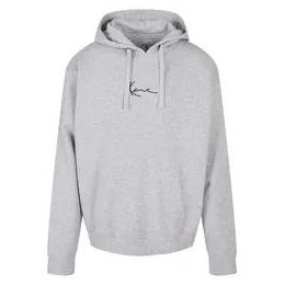 Sweatshirt Karl Kani "Karl Kani M&auml;nner KKMQ32061GRY Small Signature Hoodie ash grey", Herren, Gr. XXL, grau, 80% Baumwolle, 20% Polyester, Sweatshirts Sweatshirt