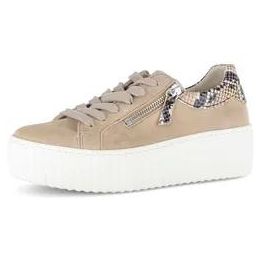Sneaker Gabor "Sneaker low", Damen, Gr. 42, beige, Schuhe Sneaker