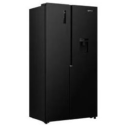 Gorenje Side-by-Side "NRS917E41", Energieeffizienz: E (A-G), schwarz (schwarz inox), Wasserspender, K&uuml;hlschr&auml;nke, MultiAirFlow-System, Topseller