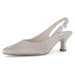 Slingpumps Gabor "Slingpumps", Damen, Gr. 37, grau, Schuhe Slingpumps