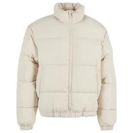 Winterjacke Karl Kani "Karl Kani Herren KM233-052-4 KK Chest Signature Puffer Jacket", Herren, Gr. XL, sanftes wei&szlig;, 100% Polyester, unifarben, normal, hoch geschlossener Ausschnitt, Jacken Winterjacke