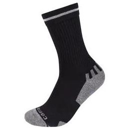 Socken Camano "Socken 1er Pack", Damen, Gr. 43-46, schwarz, 50% Wolle, 26% Polyamid, 14% Polyester, 8% Polyacryl, 2% Elasthan, gestreift, Socken Socken, 1er Pack Mesh-Bel&uuml;ftungf&uuml;r perfektes Fu&szlig;klima, mit Mittelfu&szlig;-Bogenhalt
