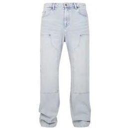 Bequeme Jeans Karl Kani "Karl Kani Herren Karl Kani OG Denim Carpenter Pants", Damen, Gr. 30, Normalgr&ouml;&szlig;en, bleached blau, 85% Baumwolle, 15% Polyester, normal, Jeans