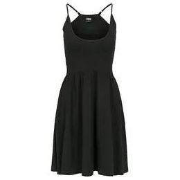 Shirtkleid Urban Classics "Urban Classics Damen Ladies Spaghetti Dress", Damen, Gr. S, US-Gr&ouml;&szlig;en, schwarz, 95% Baumwolle, 5% Elasthan, unifarben, relaxed fit, Rundhals, Kleider Shirtkleid