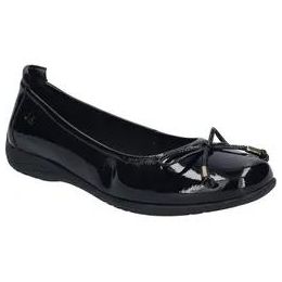 Ballerina Josef Seibel "Fenja 09, black-black", Damen, Gr. 41, schwarz (schwarz, schwarz), Obermaterial: 100% Rindsleder Leather cow., Schuhe Ballerina