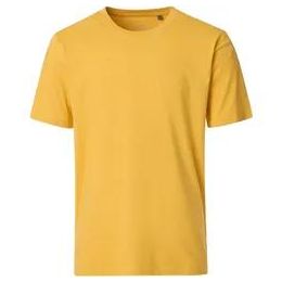 T-Shirt Casamoda "Casamoda T-Shirt uni", Damen, Gr. 4XL, gelb (hellgelb), 100% Baumwolle, Shirts T-Shirt