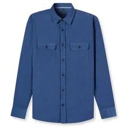 Langarmhemd OLYMP "OLYMP Casual, regular fit, Kent", Herren, Gr. XXL, Normaler Arm, blau, 100% Baumwolle, Hemden