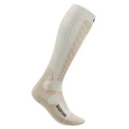 Sportsocken Bauerfeind "SKI ALPINE COMPRESSION SOCKS", Damen, Gr. 35-38, beige, l, Obermaterial: 66% Polyamid, 29% Wolle, 5% Elasthan, Socken Sportsocken, f&uuml;r Alpinski und Snowboard, mit ausgesparten Polsterzonen