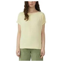 T-Shirt s.Oliver, Damen, Gr. 42, butter gelb, Jersey, Obermaterial: 95% Viskose, 5% Elasthan, regular fit taillenbedeckt, Rundhals, Shirts T-Shirt, mit Markenlabel