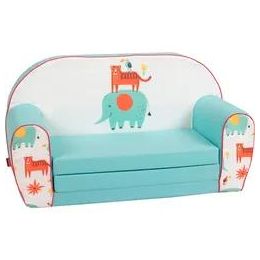 Sofa KNORRTOYS "Wild life", blau (hellblau), Sofas, Kinder, B/H/T: 77cm x 42cm x 34cm, Baumwolle, f&uuml;r Kinder; Made in Europe, B:77cm H:42cm T:34cm
