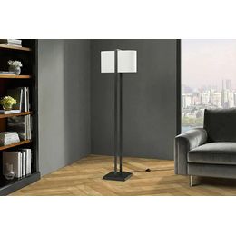 Riess Ambiente Minimalistische Stehlampe COLLEEN 160cm wei&szlig; schwarz Stoffschirm mit Metallfu&szlig; Riess-Ambiente Modern