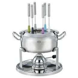R&ouml;sle Fondue R&Ouml;SLE "Fondue-Set mit Gasbrenner", silberfarben, B:39cm H:15cm T:27,5cm, Fondues, f&uuml;r 6 Personen