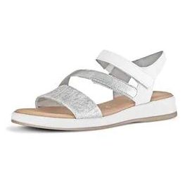 Riemchensandale Gabor "Riemchensandale", Damen, Gr. 35,5, silber, Schuhe Riemchensandale