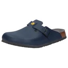 Pantolette Birkenstock "Boston ESD", Damen, Gr. 47, blau, Obermaterial: 100% Rindsleder Leather cow., Schuhe Pantolette