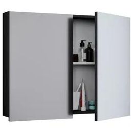 Badspiegel Vcm "Spiegelschrank Spiegel Badezimmer Badinos 60x80 cm", schwarz, B:80cm T:12cm, Spiegel, Badspiegel