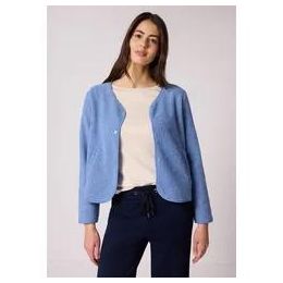 Cardigan Street One, Damen, Gr. 46, bonnet blau, Stoff, 100% Polyester, unifarben, normal normal, V-Ausschnitt, abgesteppt, Strickjacken, mit V-Ausschnitt