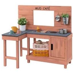 Outdoor-Spielk&uuml;che Muddy Buddy "Matschk&uuml;che Coffee Corner", puderrosa, Spielk&uuml;chen, KinderB:100cm H:95cm T:60cm, Holz, B:100cm H:95cm T:60cm