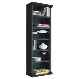 Media-Regal Vcm "Holz CD DVD Wandregal Schrank Loposa Glast&uuml;r", schwarz, B:31cm T:18cm, Regale