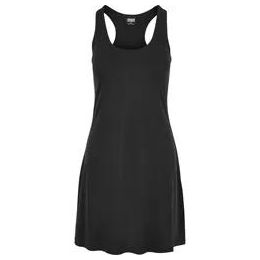 Shirtkleid Urban Classics "Urban Classics Damen Ladies Modal Short Racer Back Dress", Damen, Gr. 3XL, US-Gr&ouml;&szlig;en, schwarz, 77% Modal, 23% Polyester, unifarben, normal, Rundhals, Kleider Shirtkleid