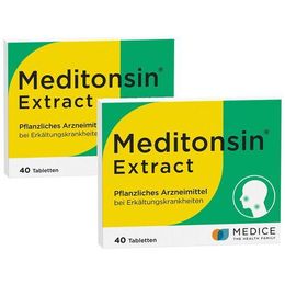 2x Meditonsin Extract pflanzliche Erk&auml;ltungstabletten 40 St