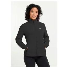 Fleecejacke Jack Wolfskin "TAUNUS 100 FZ W", Damen, Gr. XL (46), schwarz, Obermaterial: 100% Polyester. Futter: 100% Polyester, normal, Jacken Fleecejacke, Winddicht, atmungsaktiv, &Uuml;bergangsjacke