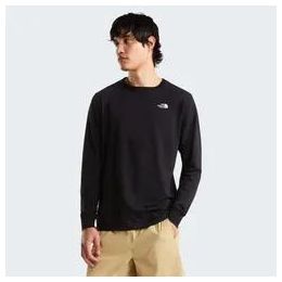 T-Shirt The North Face "M EVOLUTION SIMPLE DOME REGULAR LONG SLE", Herren, Gr. S, tnf schwarz, Obermaterial: 100% Baumwolle, Shirts T-Shirt, regul&auml;re Passform, Kurzarm, f&uuml;r Fitness und aktive Freizeit