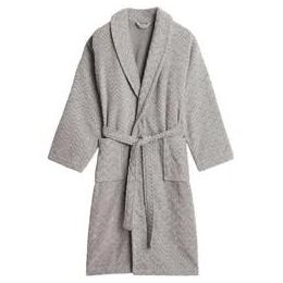 Bademantel Gant "Bademantel JACQUARD HERRINGBONE ROBE 1er Pack" Gr. L, grau, L, Obermaterial: 100% Baumwolle CO., Hausm&auml;ntel, Bademantel