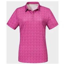 Sch&ouml;ffel Poloshirt SCH&Ouml;FFEL "Polo Shirt Style Fraydo WMN", Damen, Gr. 44, 3305, pink, Oberstoff: 91% Polyester, 9% Elasthan, V-Ausschnitt, Shirts