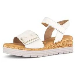 Plateausandaletten Gabor "Plateau Sandale", Damen, Gr. 42, creme, Schuhe