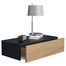 Nachttisch Vcm "Holz Wandschublade Wand H&auml;nge Nachttisch Usal M60", braun (schwarz, honig, eiche), B:60cm T:30cm, Sideboards, Nachttisch