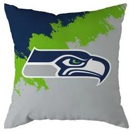 Dekokissen GREAT BRANDING "Great Branding Kissen Seattle Seahawks "Brush" 50x50cm", Gr. 1 Stk., mehrfarbig, 100% Polyester, Dekokissen_Sitzkissen_Kissenh&uuml;llen