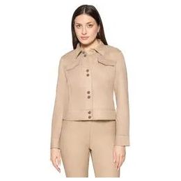 Jackenblazer Betty Barclay "Damen langarm", Damen, Gr. 48, natural, Samt, Obermaterial: 95% Polyester, 5% Elasthan, tailliert normal, Blazer