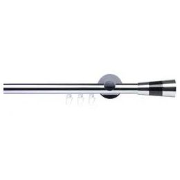 Gardinenstange Liedeco "Innenlaufgarnitur 20 mm Piano Granada" Gr. 1, grau (chromfarben), L:120cm &Oslash;:2mm, Eisen, Gardinenstangen, Gardinenstange Komplett