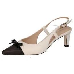 Slingpumps Peter Kaiser "Peter Kaiser Pumps Leder", Damen, Gr. 38, beige, braun, Leder, Schuhe Slingpumps