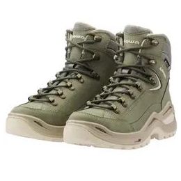 Wanderschuh Lowa "RENEGADE EVO GTX MID WS", Damen, Gr. 38, sage, Leder, Schuhe Wanderschuh, wasserdicht, winddicht,atmungsaktiv dank GORE-TEX Membrane