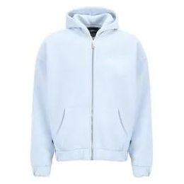 Kapuzensweatshirt DROPSIZE "Dropsize Herren Super Heavy Oversize Blank Zip Hoodie", Herren, Gr. M, babyblau, 100% Baumwolle, Sweatshirts