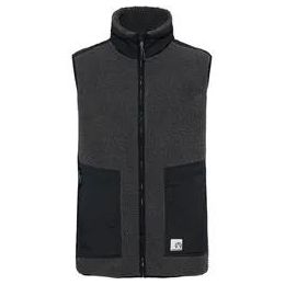 Funktionsweste North Bend "Funktionsweste NBGalan M Teddy Vest", Damen, Gr. XXL, grau (asphalt), Obermaterial: 100% Polyester Pol. recyc.., Westen Funktionsweste